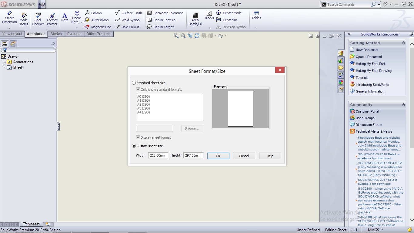 Create your custom title block using solidworks