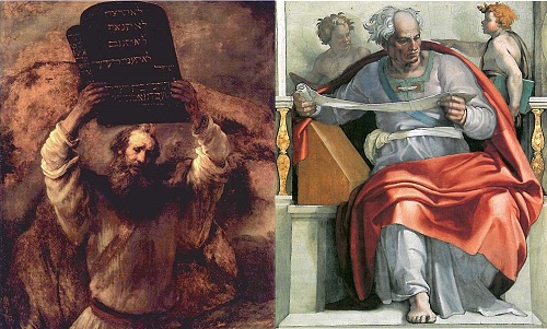 Moses Painting Rembrandt Ten Commandments