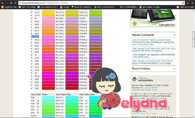 cikelyana: Tutorial : Mencari Kod Warna
