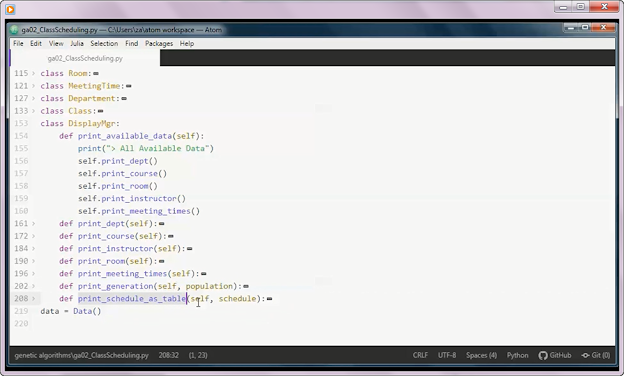Prototype Project: Class Scheduling w/ Genetic Algorithms and Python