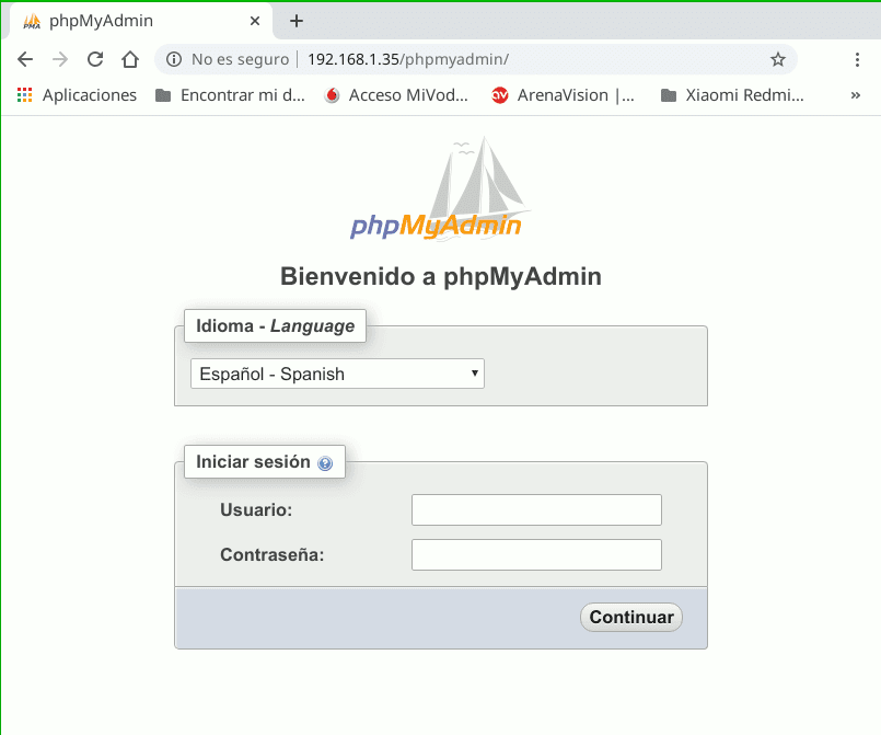 UsuarioDebian: phpMyAdmin - Debian 11 Stable