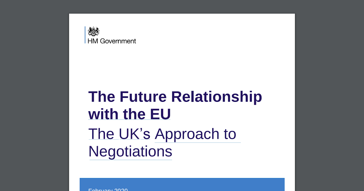 Ip After Brexit The Future Relationship With The Eu The Uks Approach