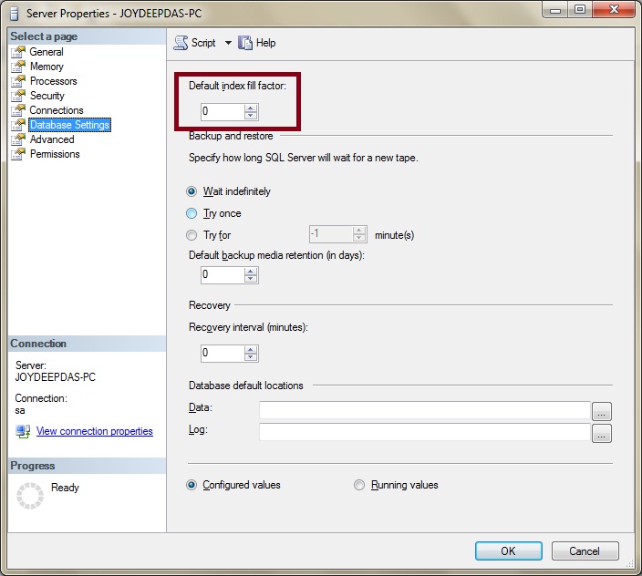 Microsoft SQL Server Knowledge Bank: Fill Factor