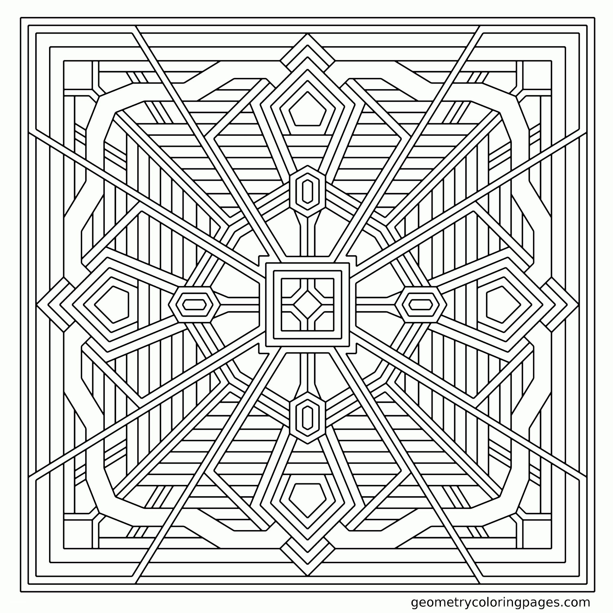 Geometric Coloring Page ~ Coloring Print