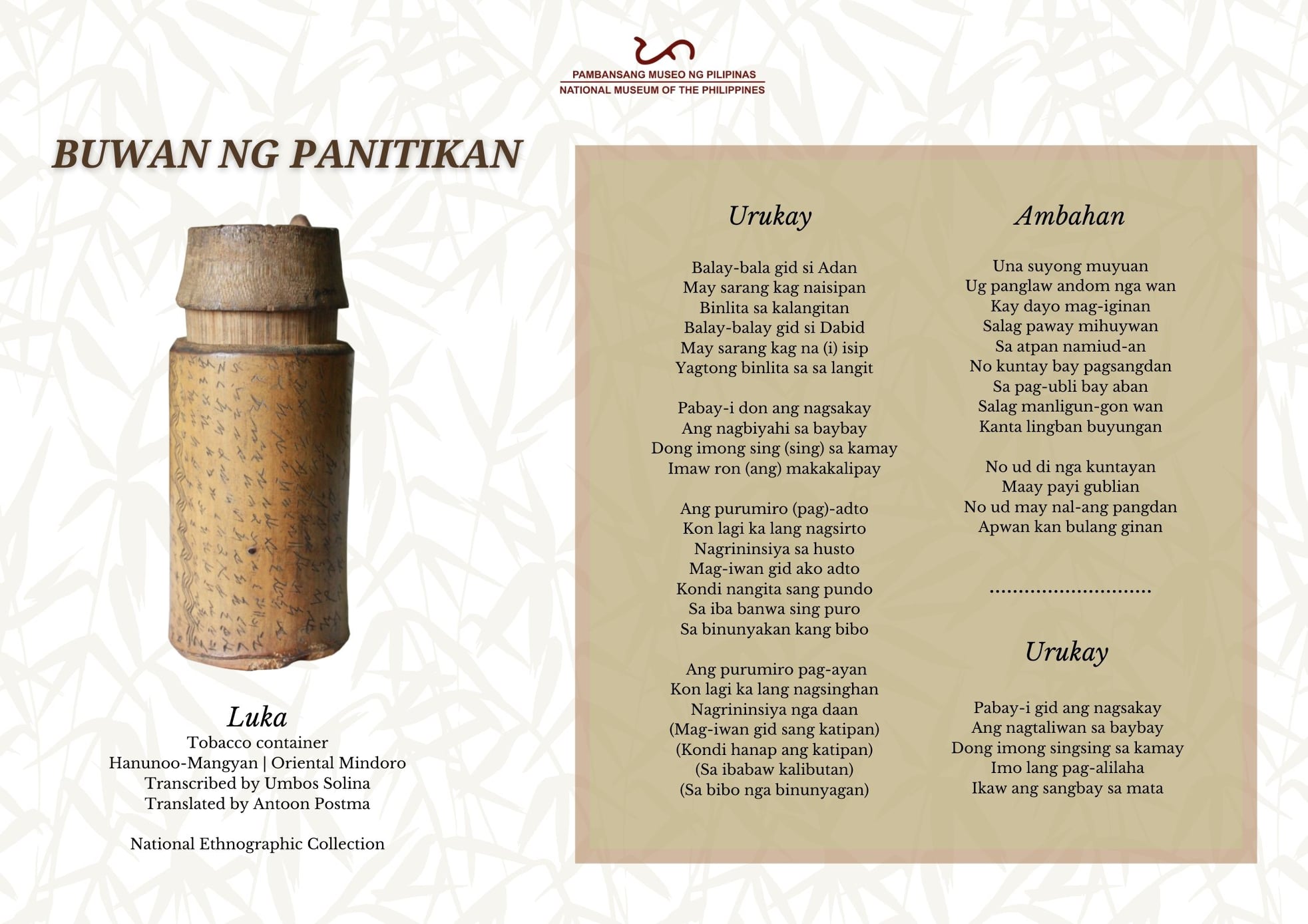 Surat Mangyan - Kahusayang Pampanitikan ng mga Hanunuo-Mangyan sa ...