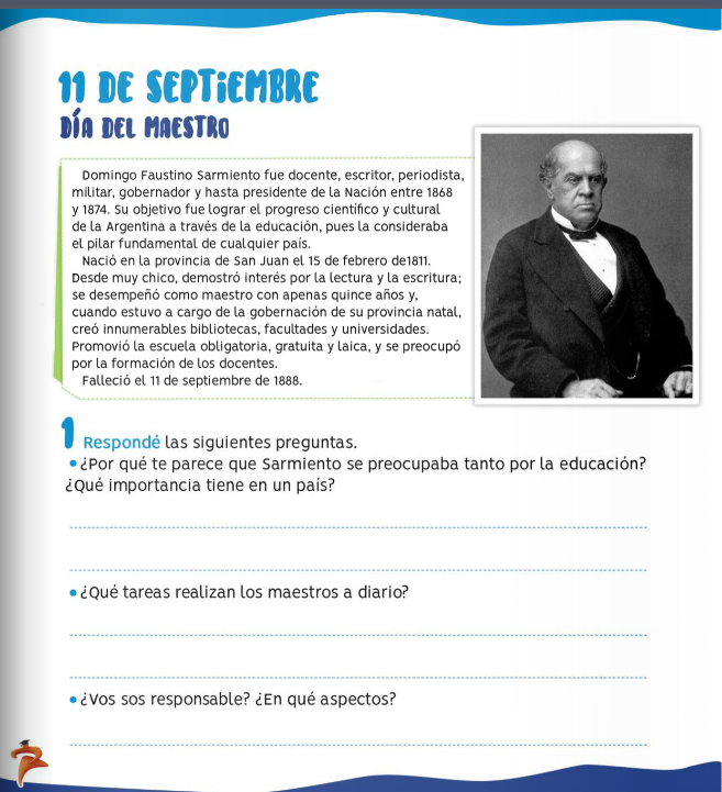 11 DE SEPTIEMBRE: "DÍA DEL MAESTRO"