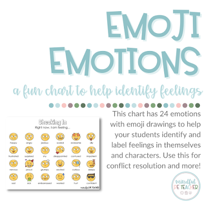 Checking In: The Emoji Emotions Chart | Mindful PE Teacher