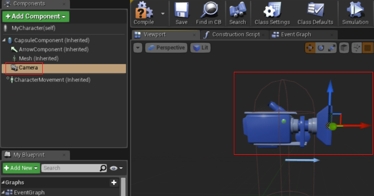 I touchs: Unreal: Players & Input > Characters