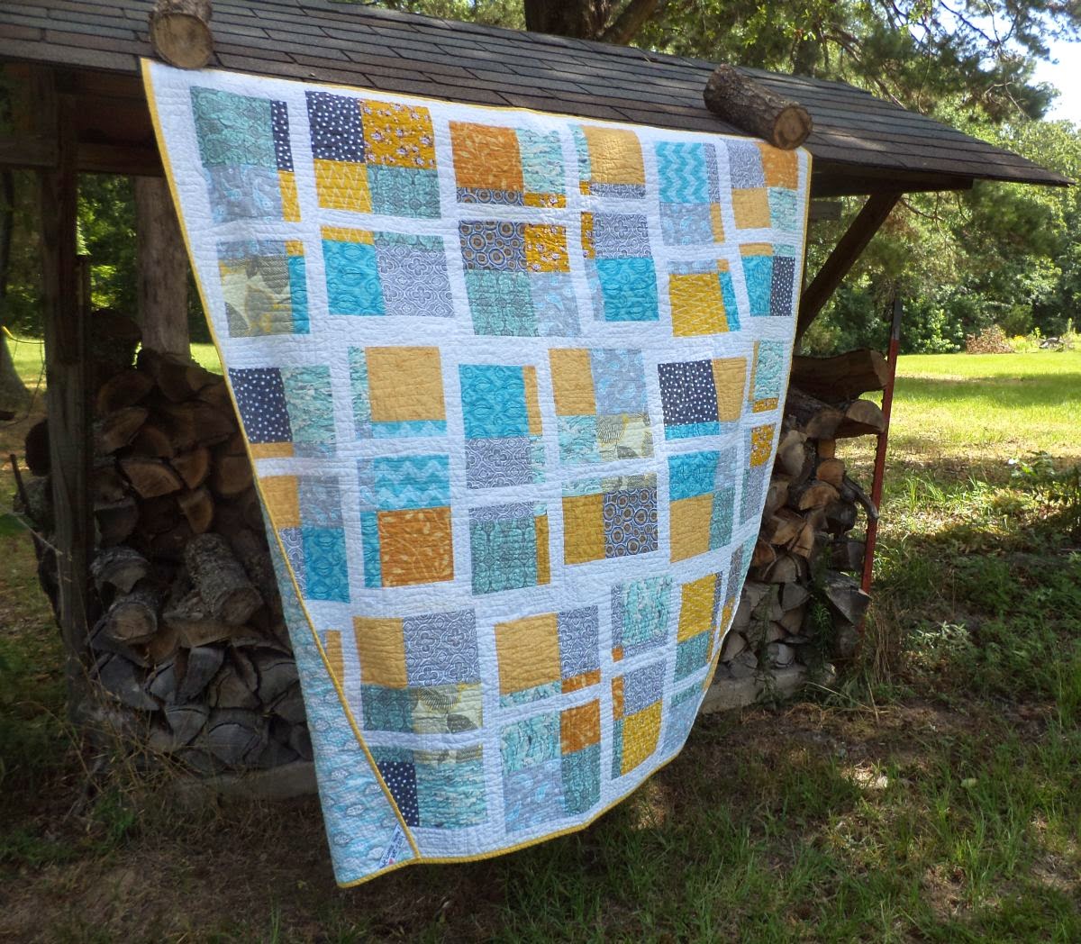 Kat & Cat Quilts: Finished Split Nine Patch Quilt