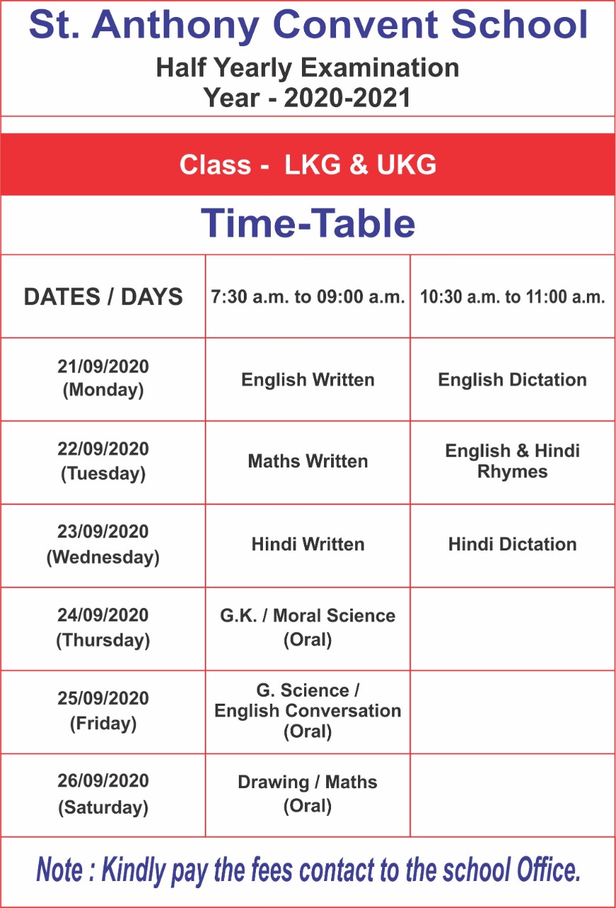 CLASS LKG & UKG