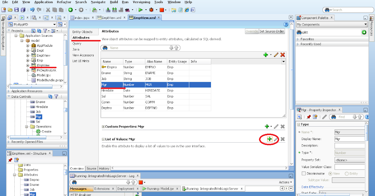 Oracle Adf на русском Создание списков Lov List Of Values в Jdeveloper 11 1 1 6 0