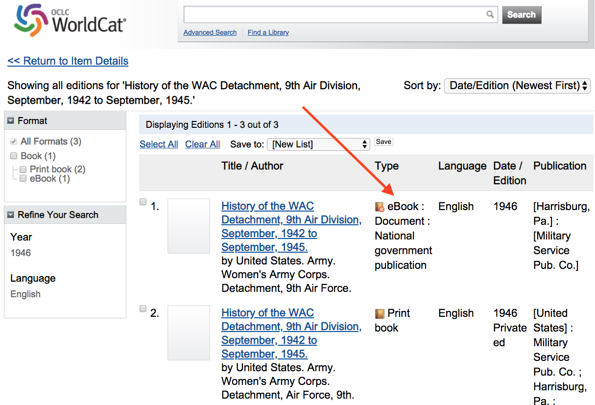 Climbing My Family Tree: WorldCat Search Tip: Author and Title