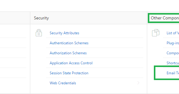 Email Template Option in Oracle APEX 18.2