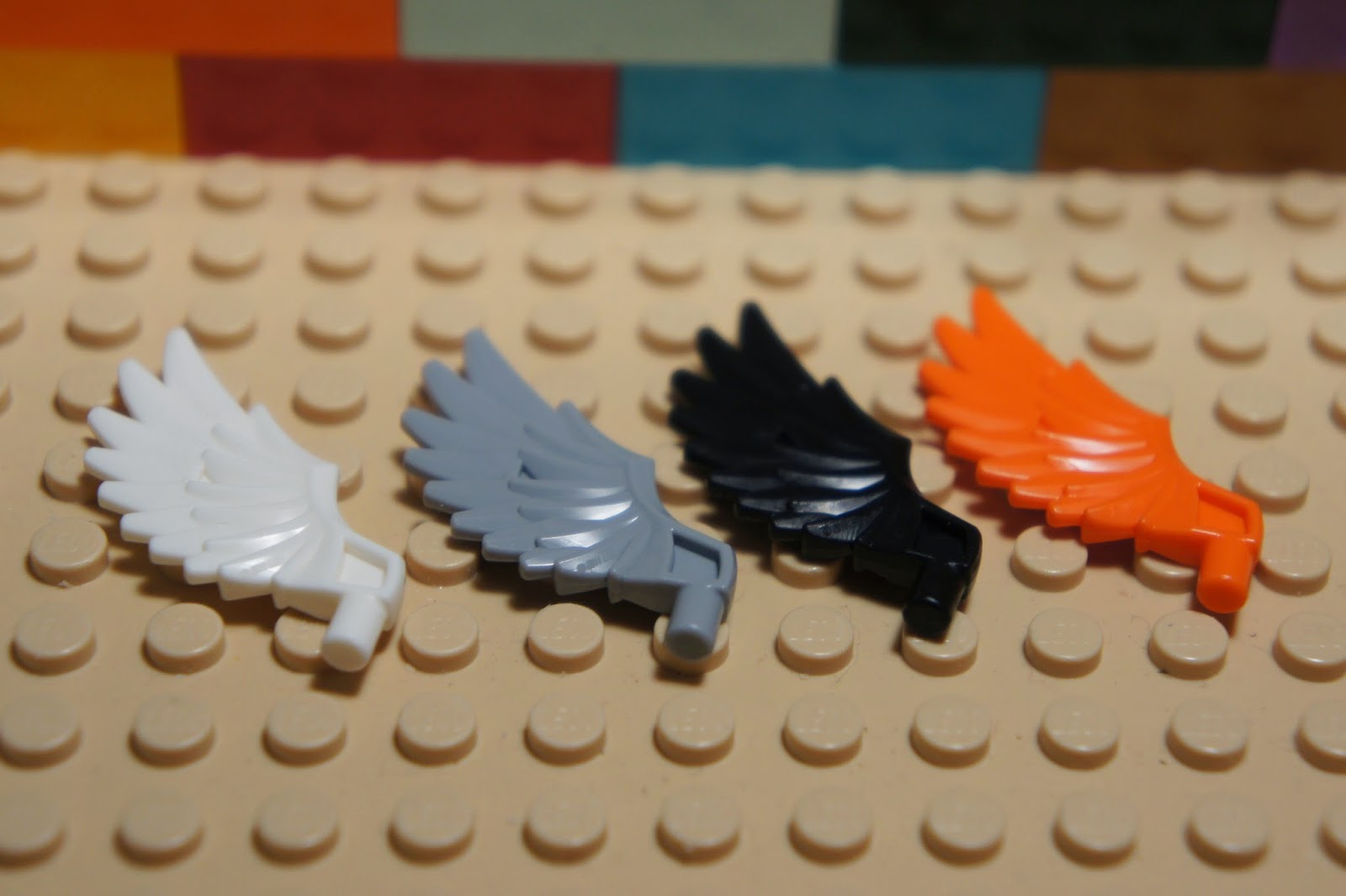 LEGO 6018304 Feathered Minifigure Wings (11100) x 2 Pcs Black Orange ...