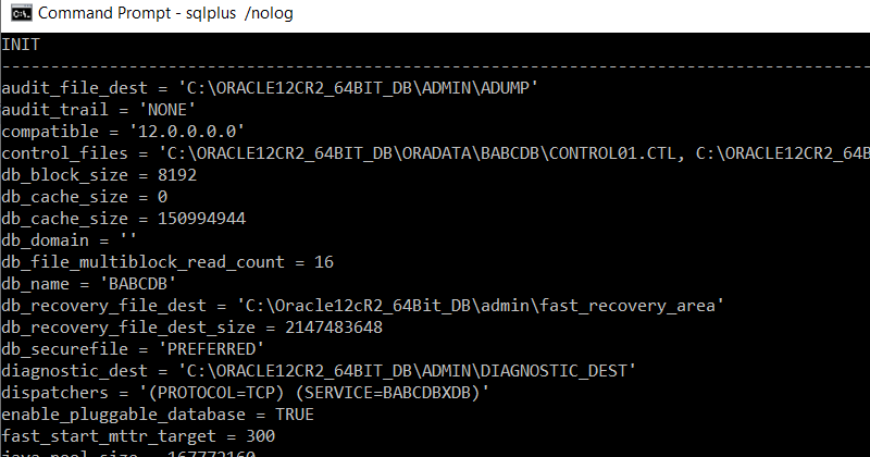 Oracle: Dump contents of Oracle INIT Parameter File Oracle: Dump contents of Oracle INIT Parameter File