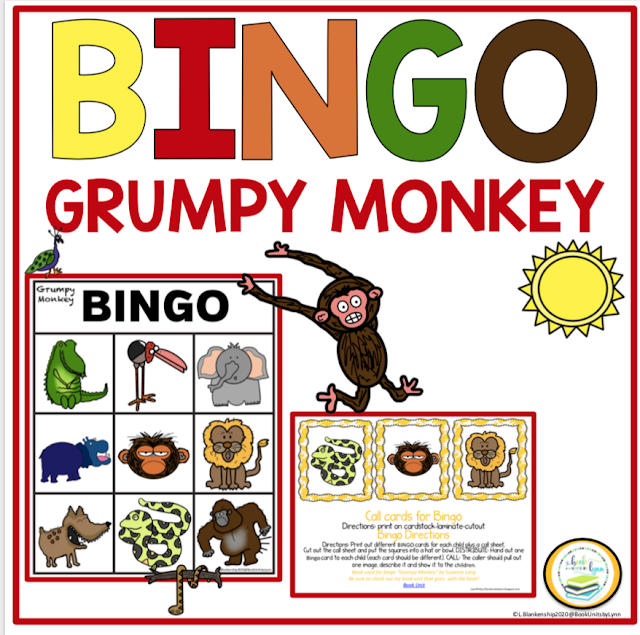 GRUMPY MONKEY BINGO ~ Book Units by Lynn