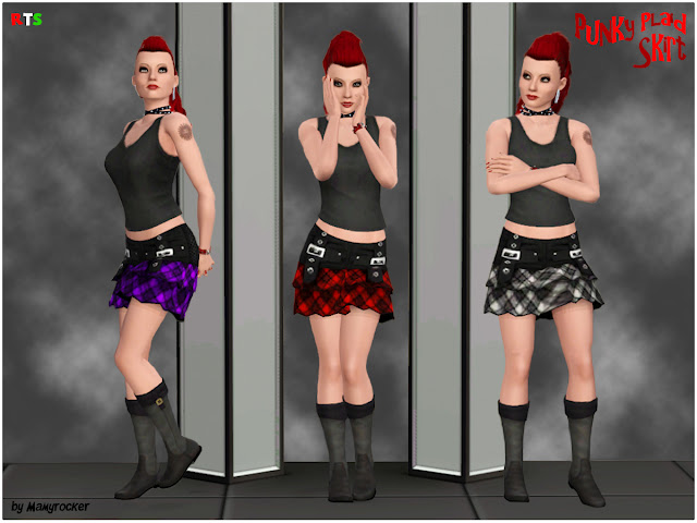 My Sims 3 Blog: Mini Punk Rock Set for Teen - Elder Females by Mamy Rocker