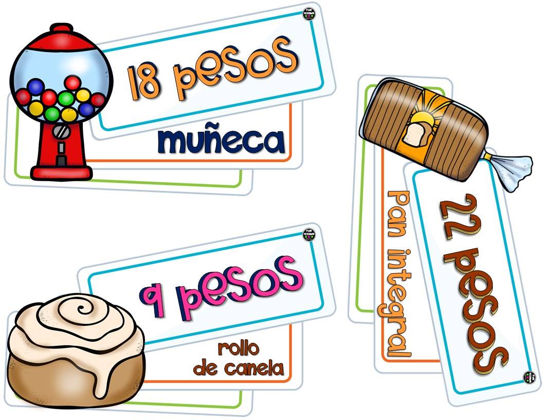 21 imágenes con tres precios cada una para trabajar precios, conteo y ...