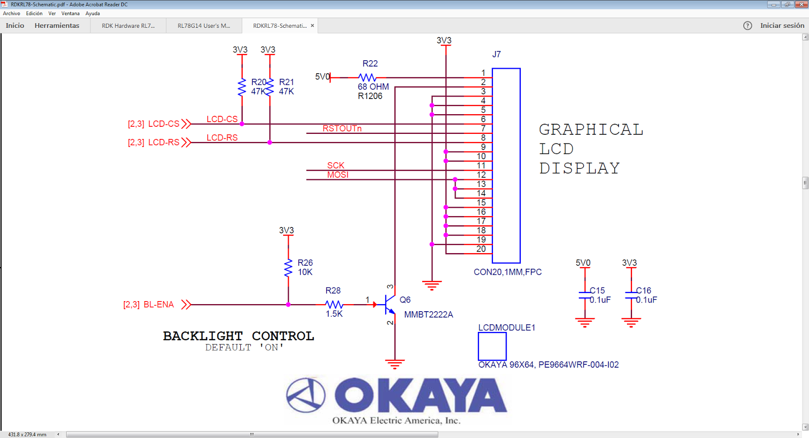 Renesas RL78 YRDKRL78G14: PRACTICA # 4 LCD GRAFICA 96x64 (SPI)
