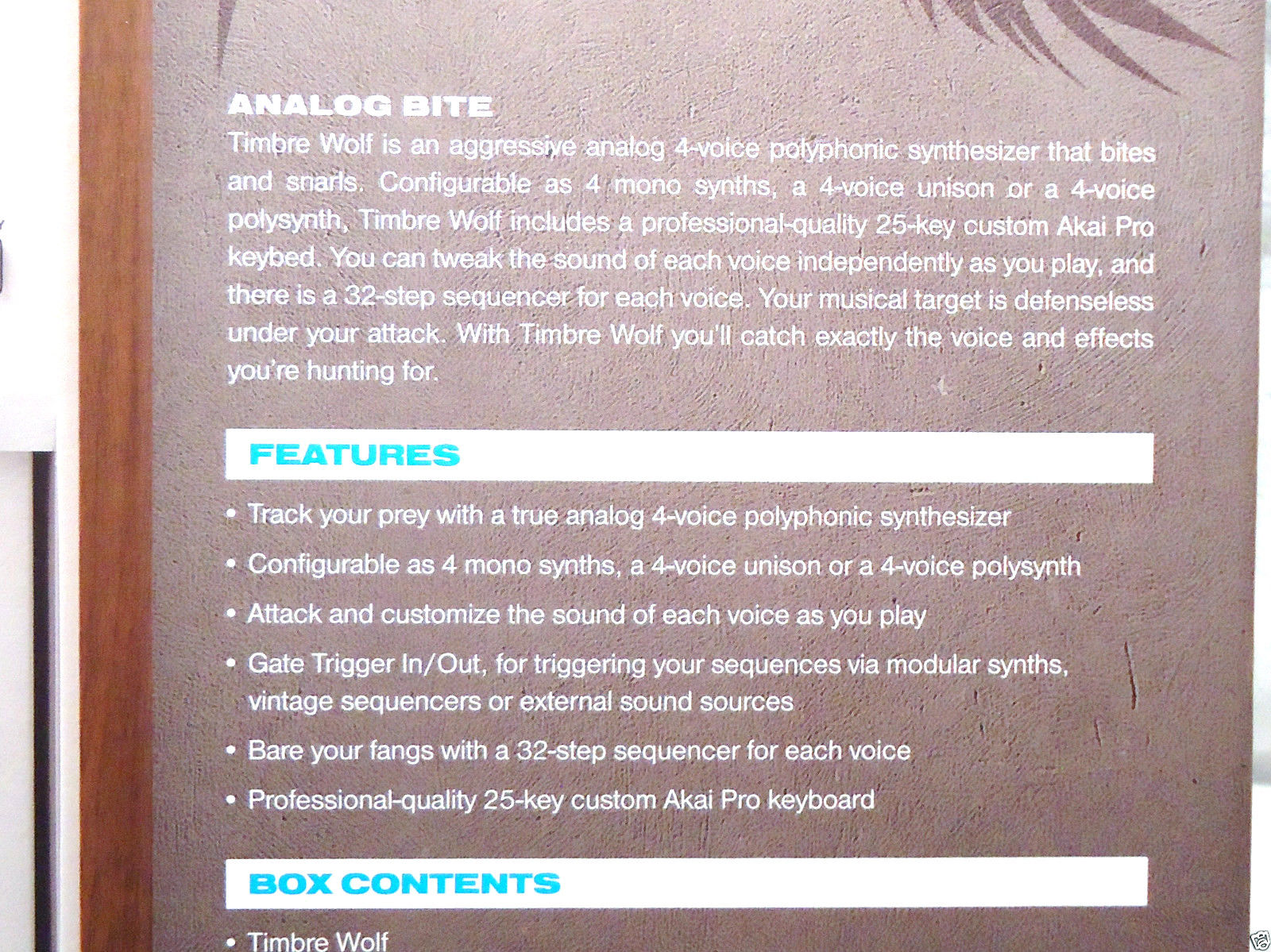 MATRIXSYNTH: Akai Timbre Wolf Analog Synthesizer with Original Box