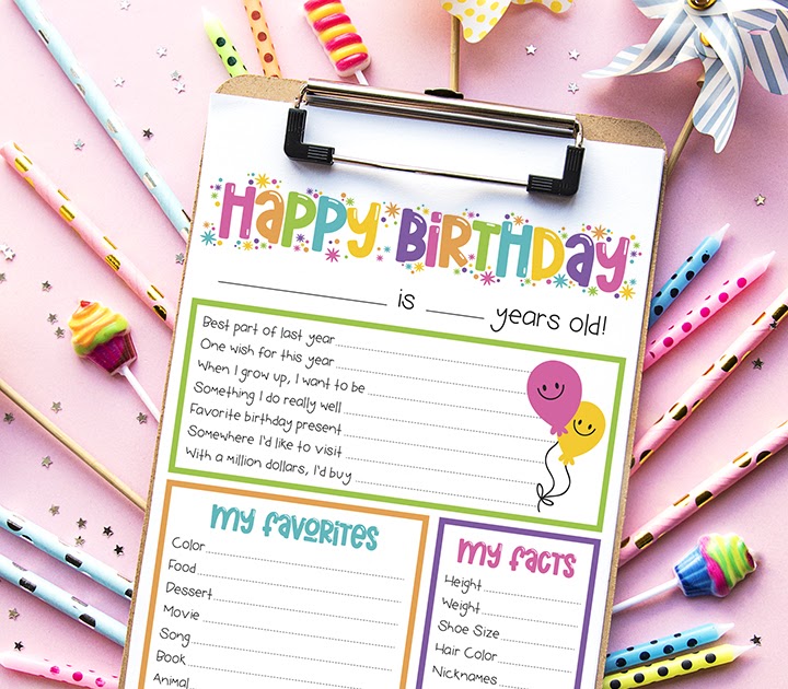 Free Printable Birthday Interview | artsy-fartsy mama