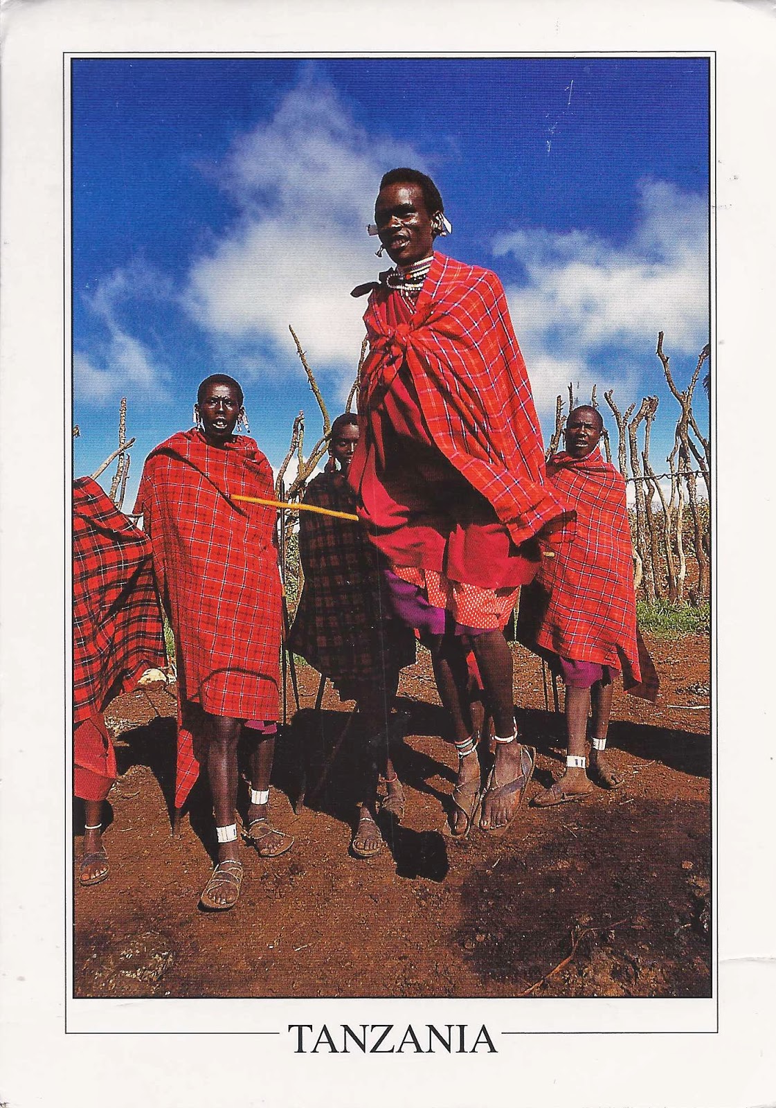 A Journey of Postcards: Maasai jumping dance, Tanzania