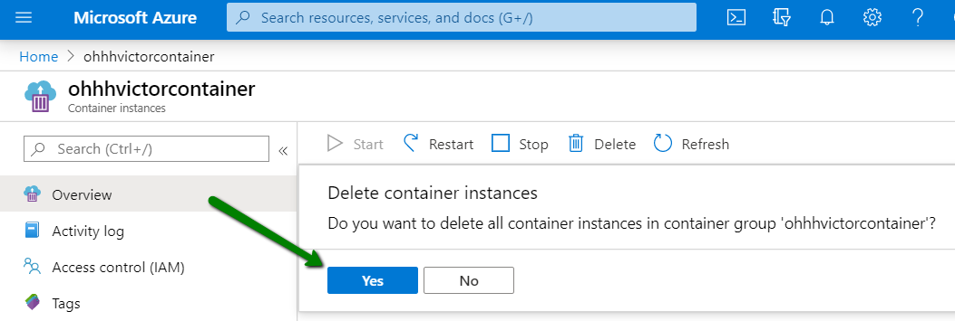 Docker container in Azure - Azure