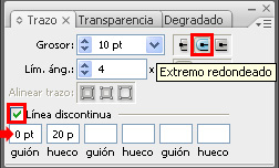 AYTUTO: Dibujar una línea punteada en ILLUSTRATOR