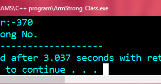 Program in C++ to check a number in Armstrong or not Using class