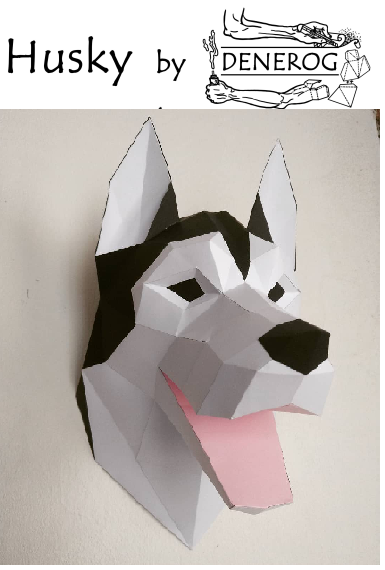 Husky dog by Denerog | Papercraft - Free