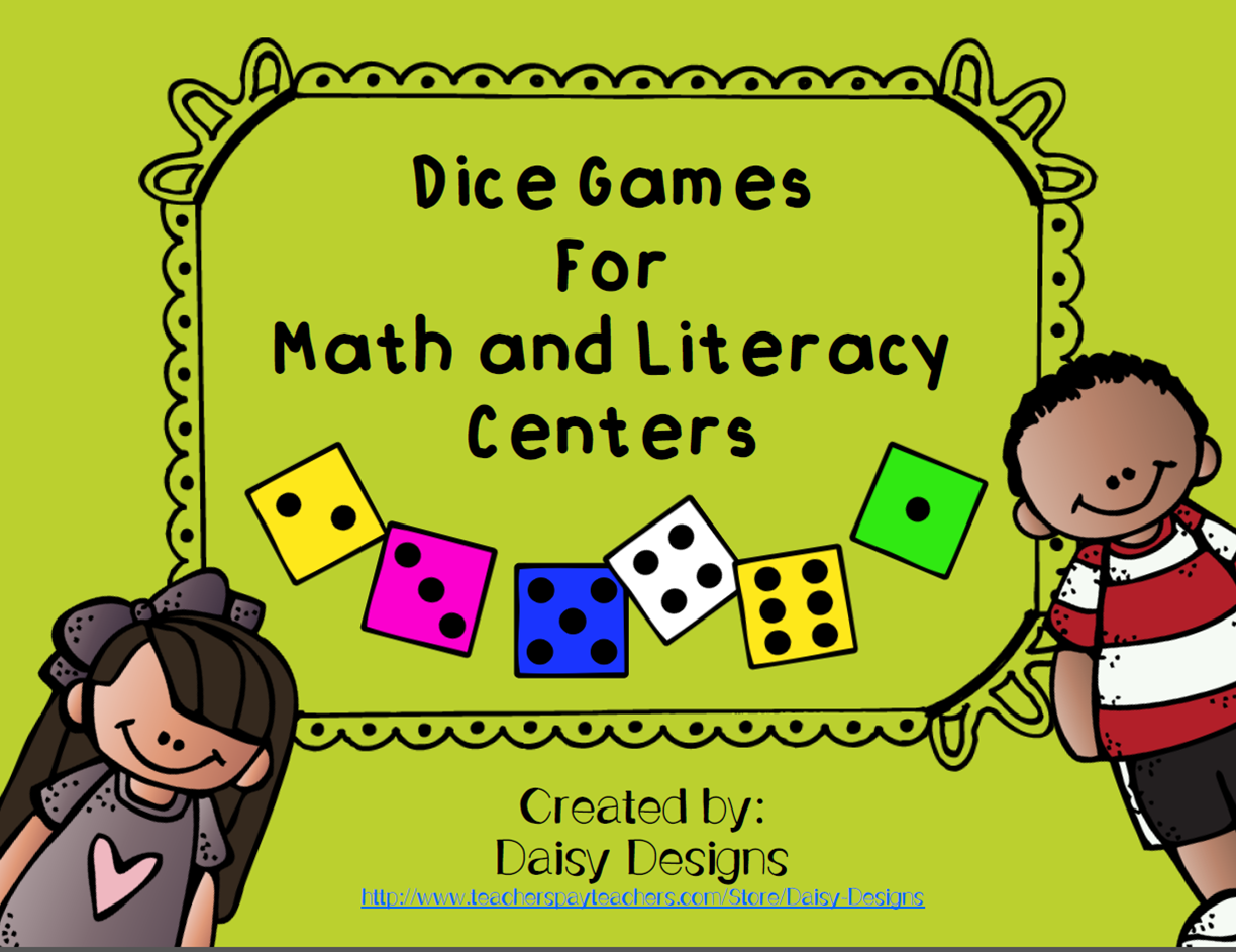 Daisy Designs: Dice Games for Math and Literacy Centers and a FREEBIE!