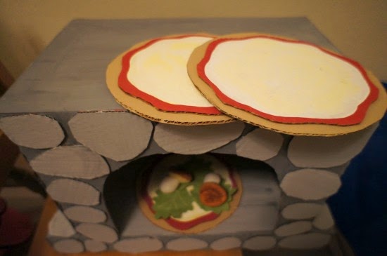 cardboard pizza oven diy toy