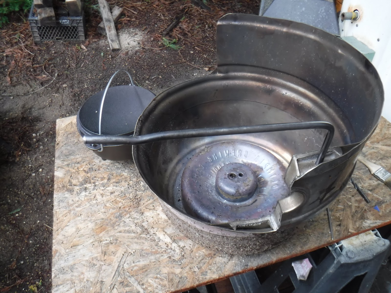 Genocache: Beer keg fire pit
