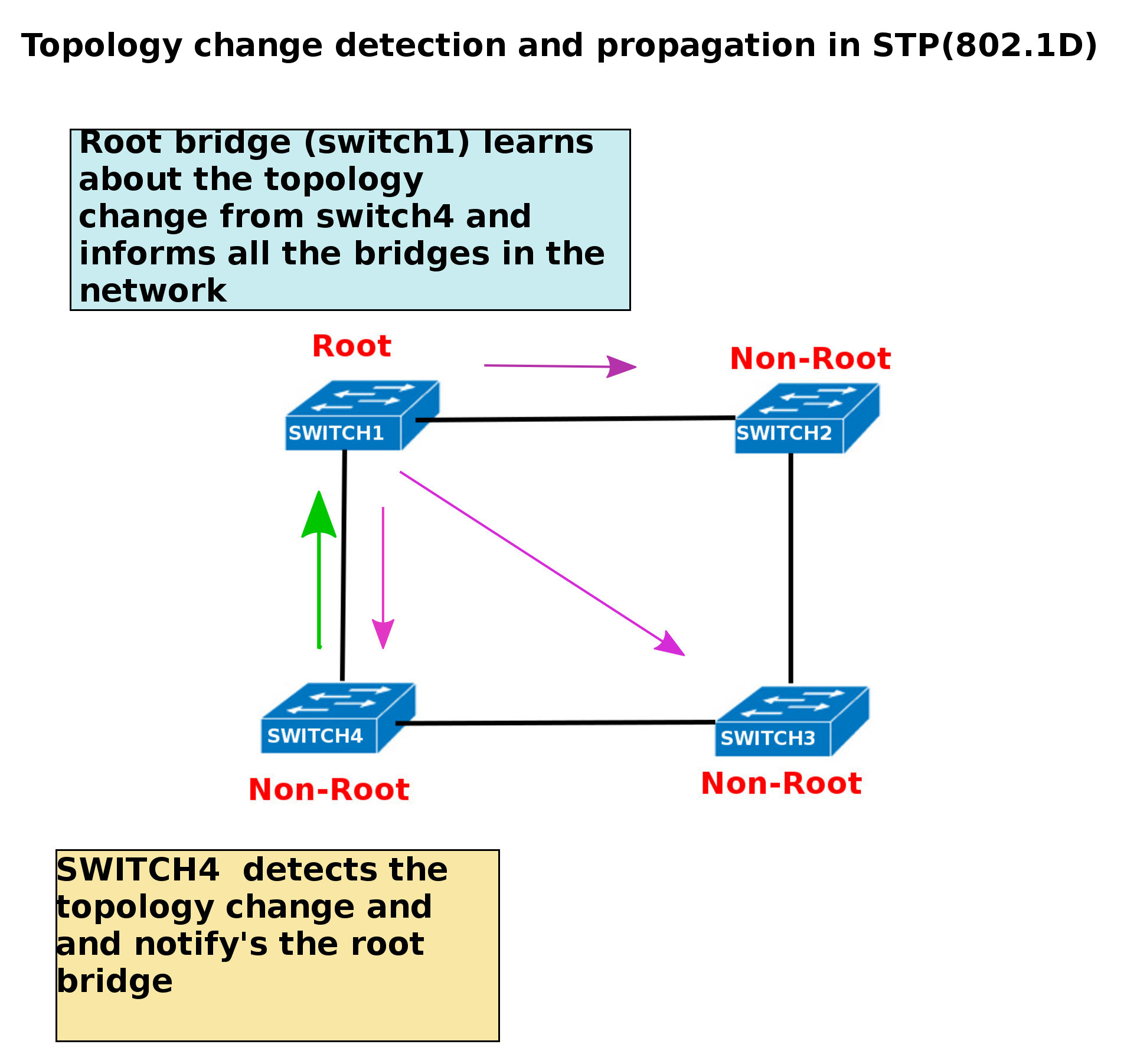 DATABYTESTECH: Topology change detection and propagation in RSTP
