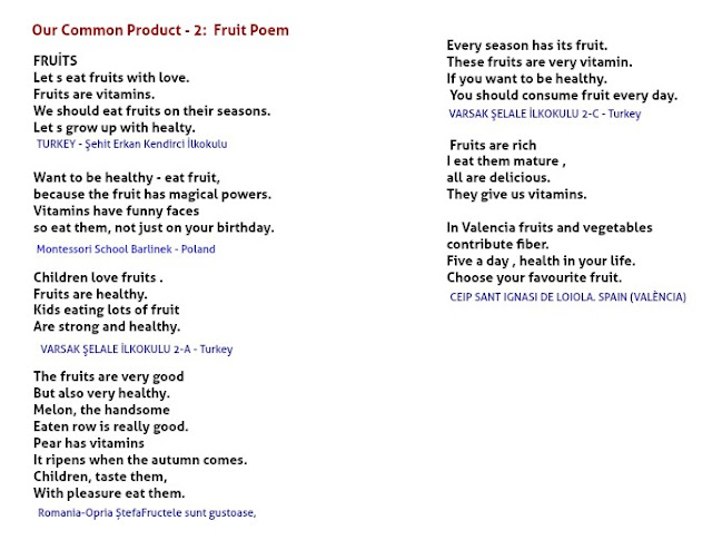 Let's Celebrate With A Healty Food eTwinning Project: 13. Common ...