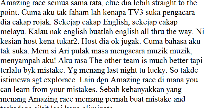 Bahasa Rojak Karangan