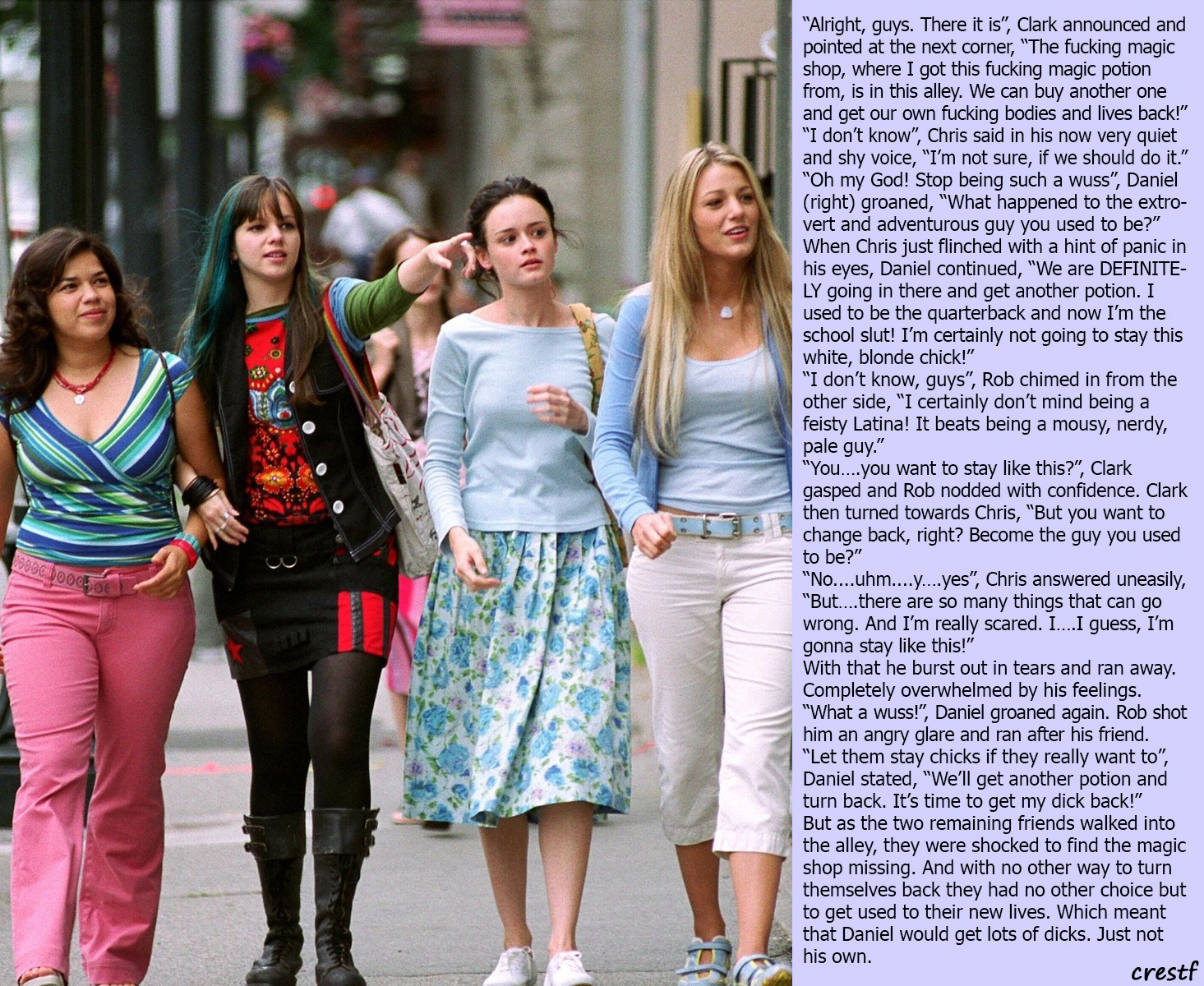 CrestF TG Captions: Very Different Friends