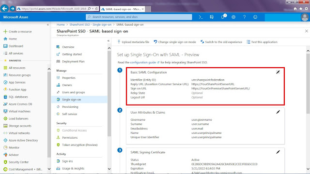 SharePoint: Single sign on SharePoint with Azure