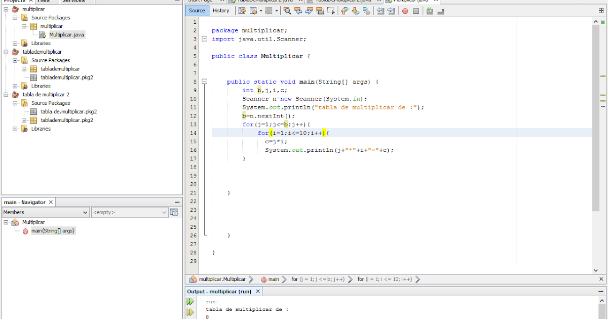 tablas de multiplicar