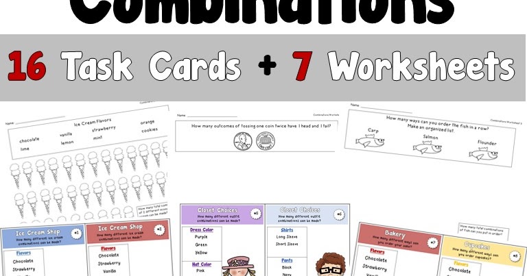 Combination Task Cards | Teacher's Take-Out