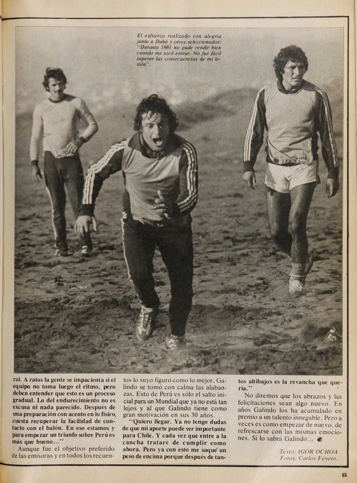 Partidos de la Roja: Mario Galindo