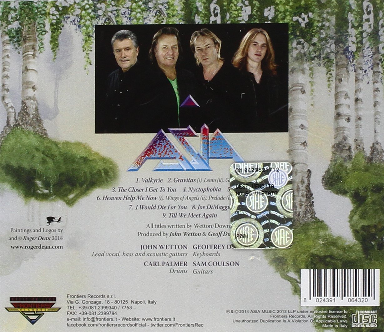 Classic Rock Covers Database: Asia - Gravitas (2014)