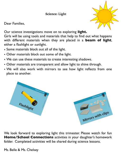 2019 Convent Elementary First Grade: Science: Sound & Light