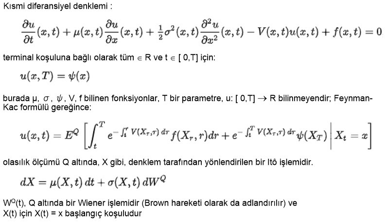 Prof. Dr. Bilsen Beşergil: Feynman–Kac Formülü (Feynman–Kac formula)