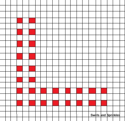 Swirls and Sprinkles: Letter L Block