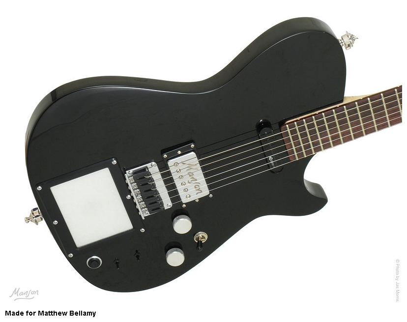 MUSE : Manson M1D1 Gloss Black - Guitar Made for Matthew Bellamy
