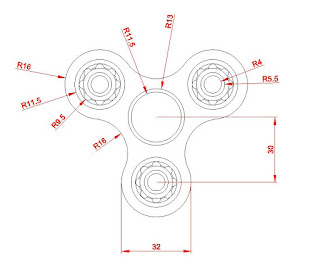 AUTOCAD NETWORK: Fidget Spinner with bearings (part 1)