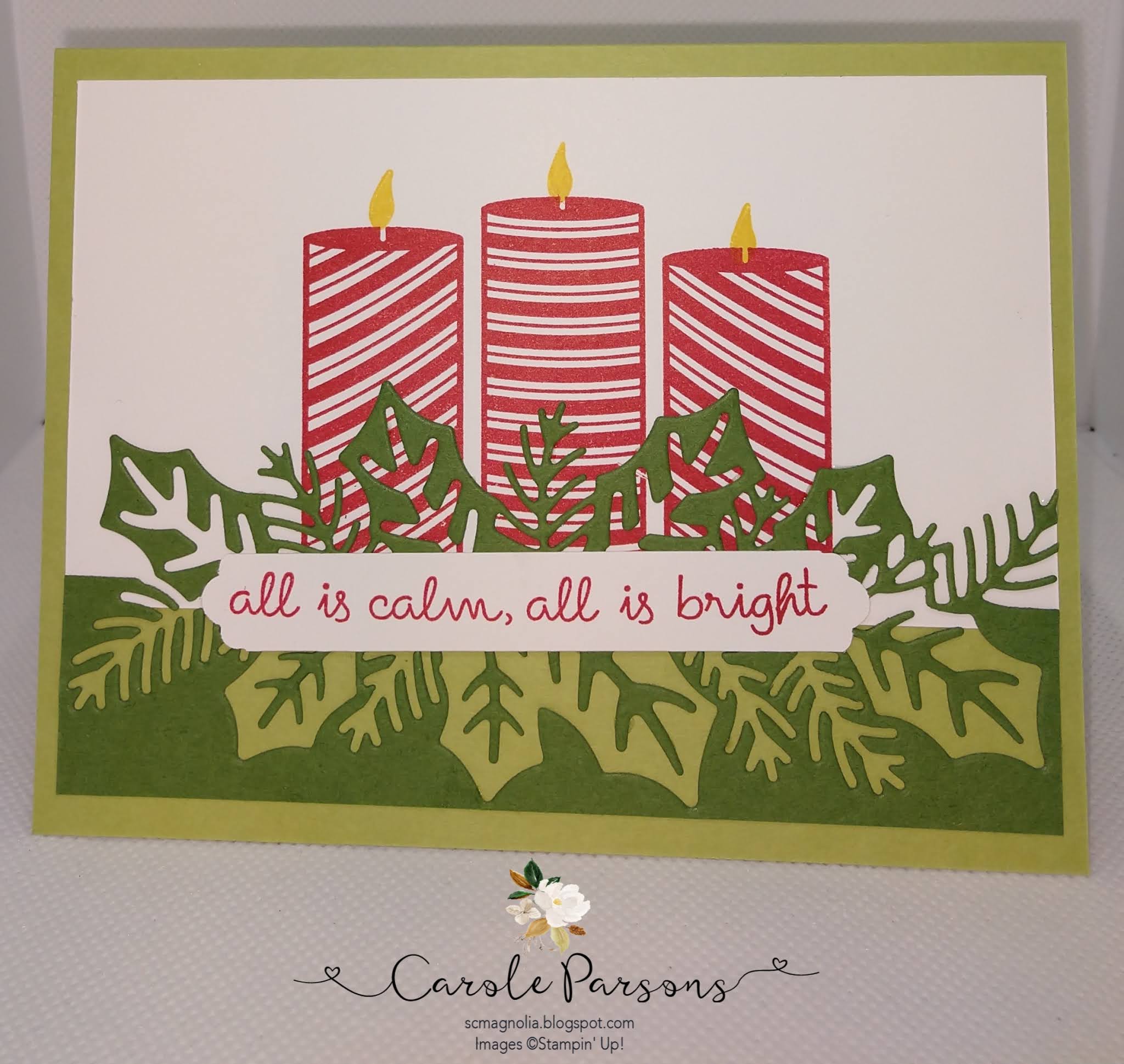 Magnolia's Place: Candles and Holly, It's Christmas Card Time!