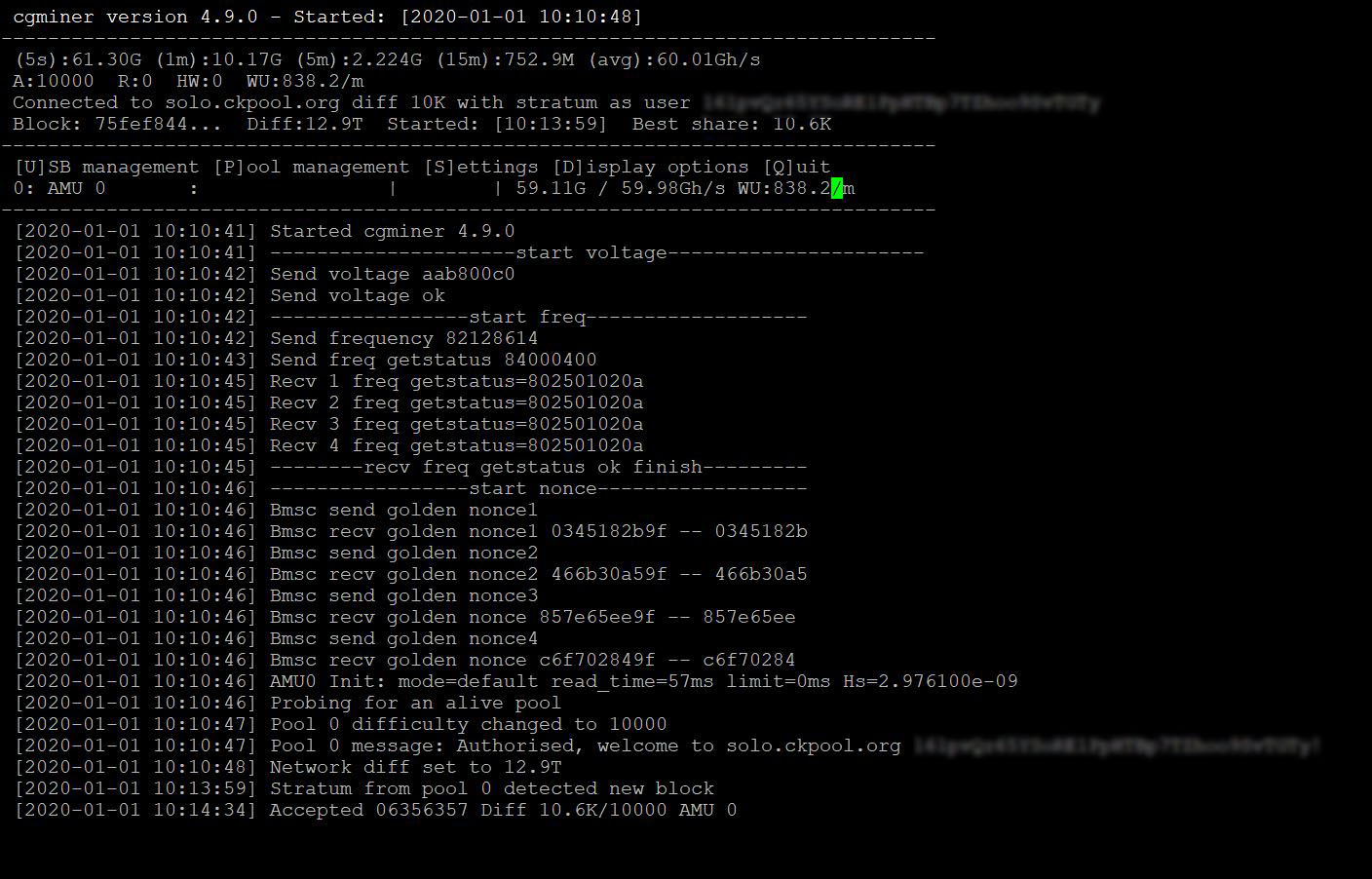 Solo mining on http://solo.ckpool.org - Knowledge Is Power