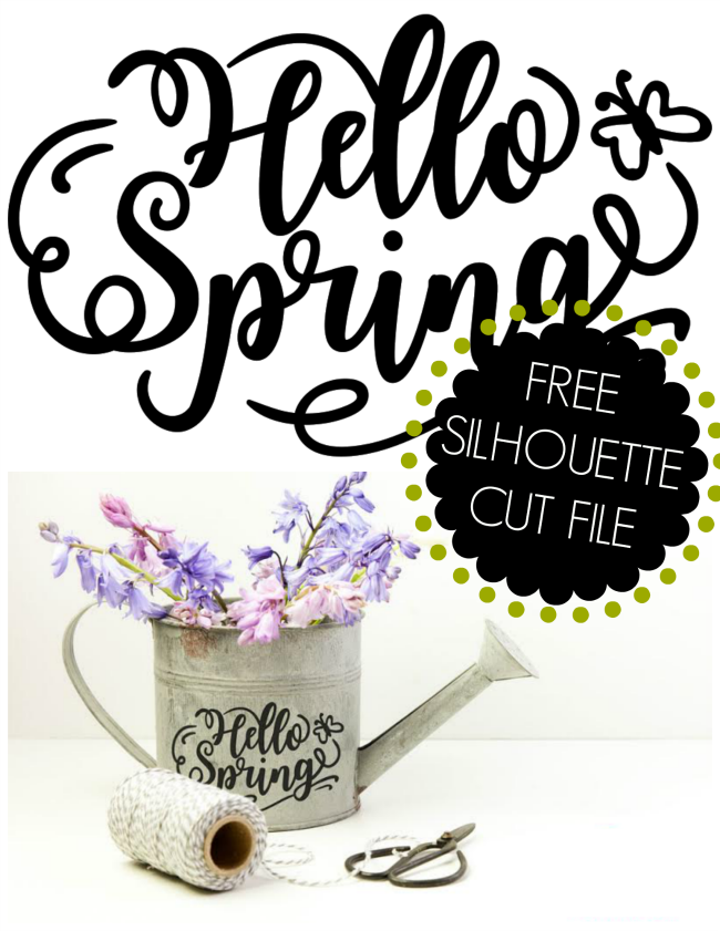 Free Hello Spring Silhouette Studio Design - Silhouette School